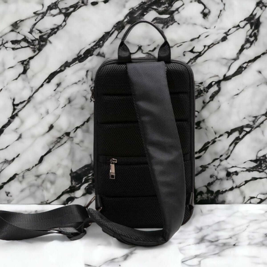 CYBER SLING: TESLA CYBERTRUCK-INSPIRED (7L, USB PORT, CROSSBODY, TSA L